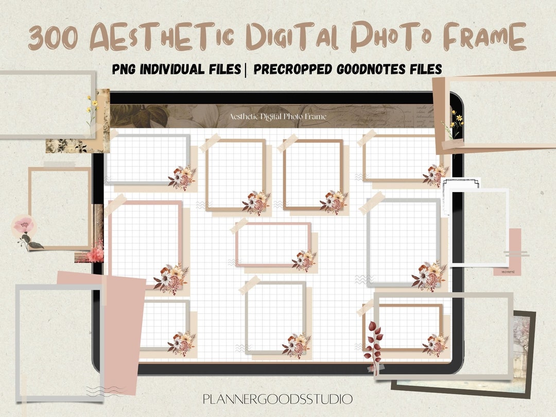 Aesthetic Digital Photo Frame Aesthetic Frame Stickers - Etsy