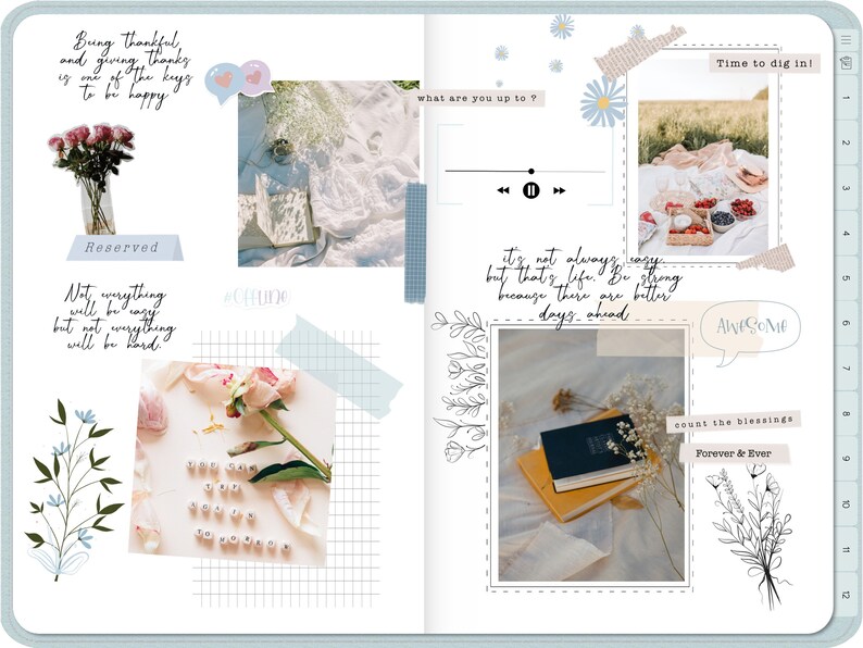 Digital Hyperlinked Cornell Notebook | Aesthetic Digital Hyperlinked ...