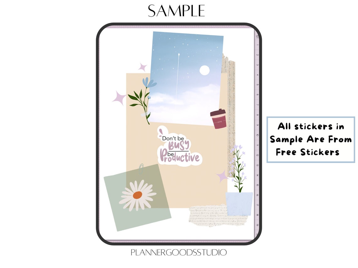 Minimalist Style Portrait Digital Notebook Aesthetic Digital ...