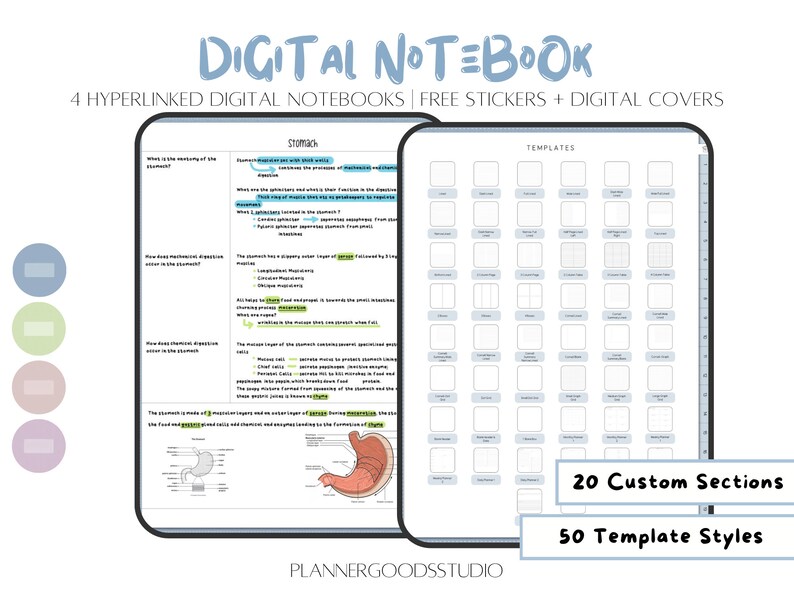 Minimalist Style Portrait Digital Notebook Aesthetic Digital ...