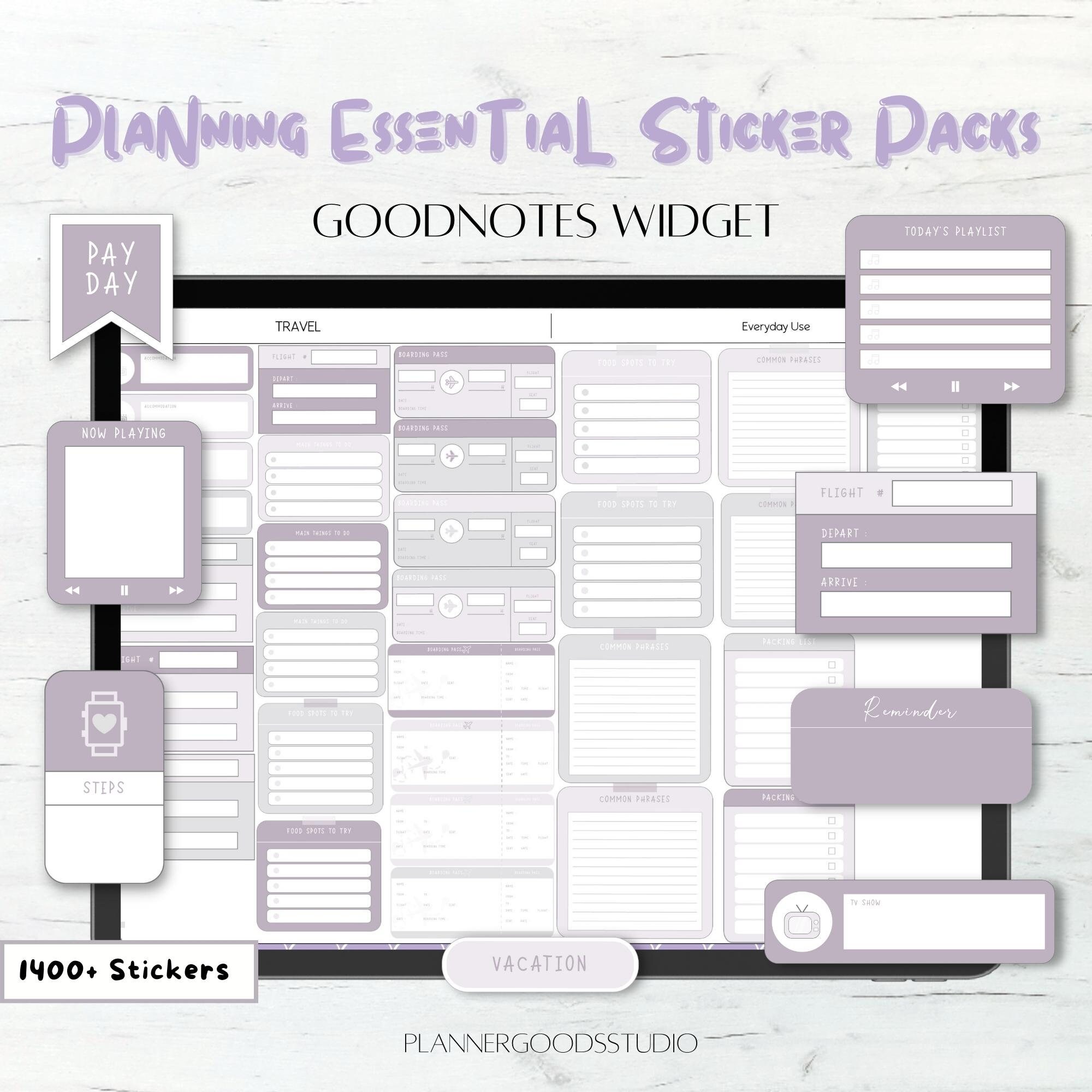 Functional Digital Stickers/ Digital Planner Widget/ Planner Widget ...