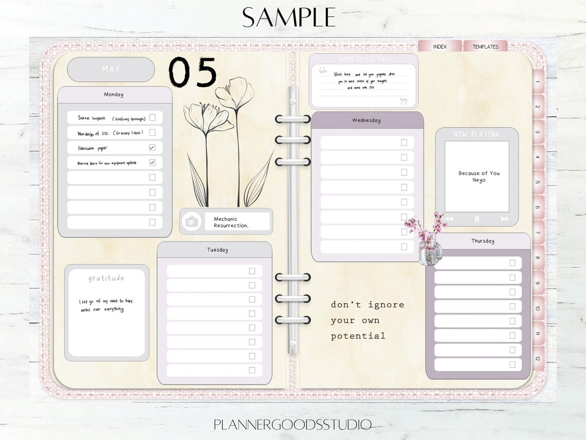 Functional Digital Stickers/ Digital Planner Widget/ Planner Widget ...