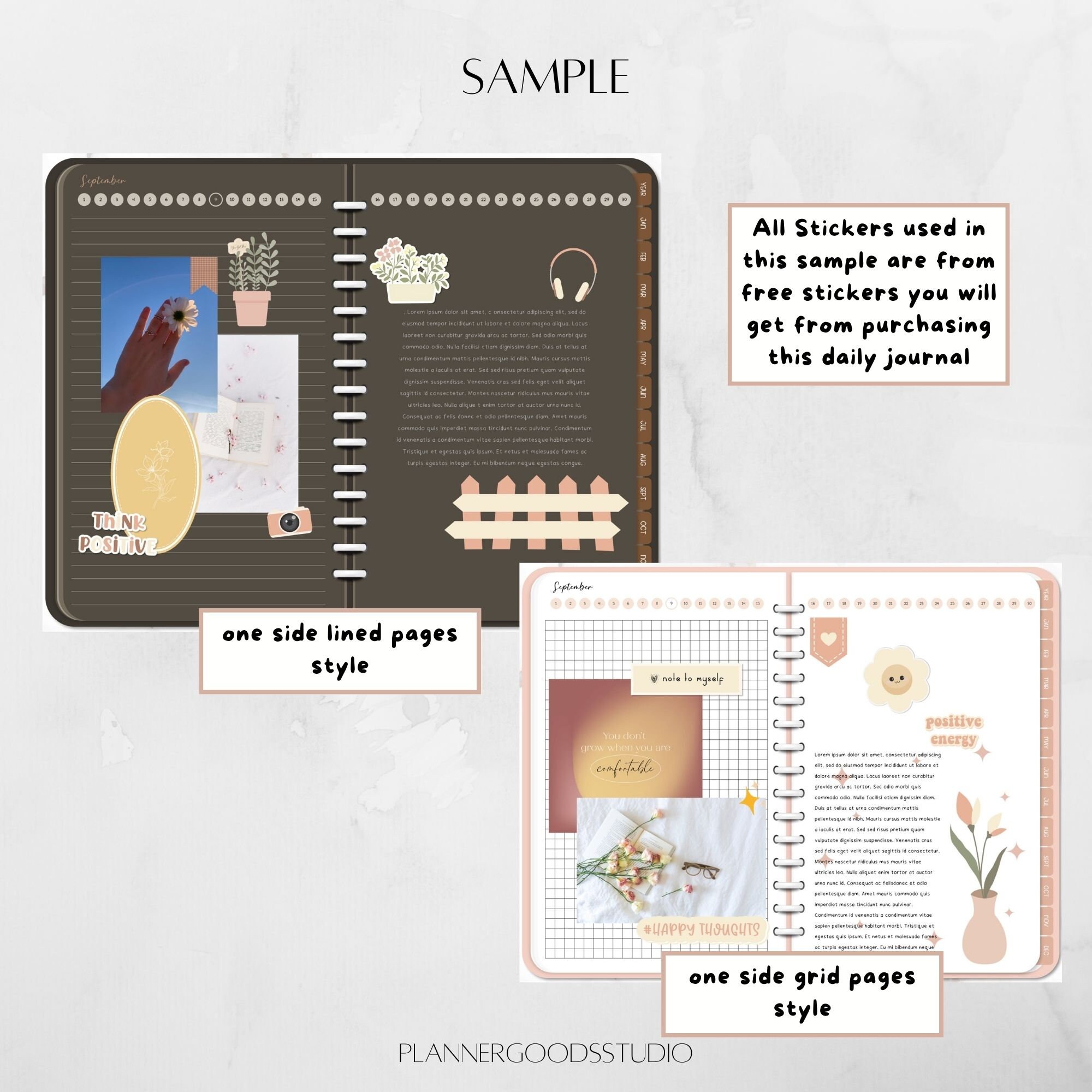 365 Digital Daily Journal, Digital Bullet Journal, Digital Diary, 365 ...