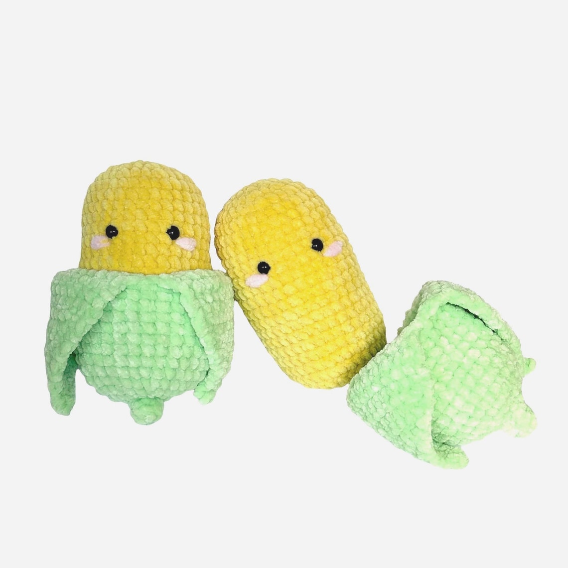 JUMBO Crochet Corn Plushie Food Amigurumi Cute Stuffed Food Handmade ...