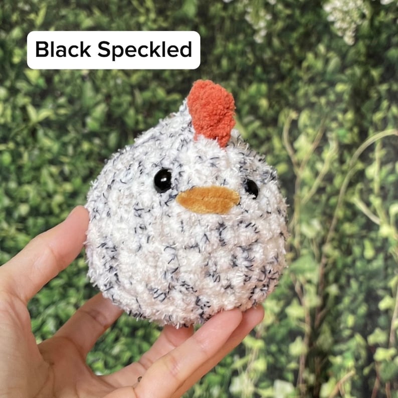 Crochet Chicken Plushie: Handmade Chenille Farm Animal Toy - Etsy