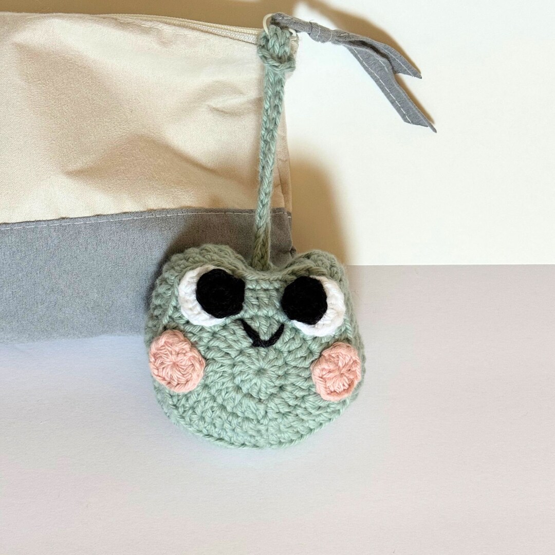 Crochet Frog Pouch Bag Charm Net Bag Handmade Mini Bag Cute Christmas ...