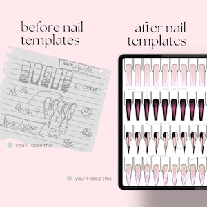Nail Art Planner Toe Nail Templates, Procreate & Goodnotes Templates - Etsy