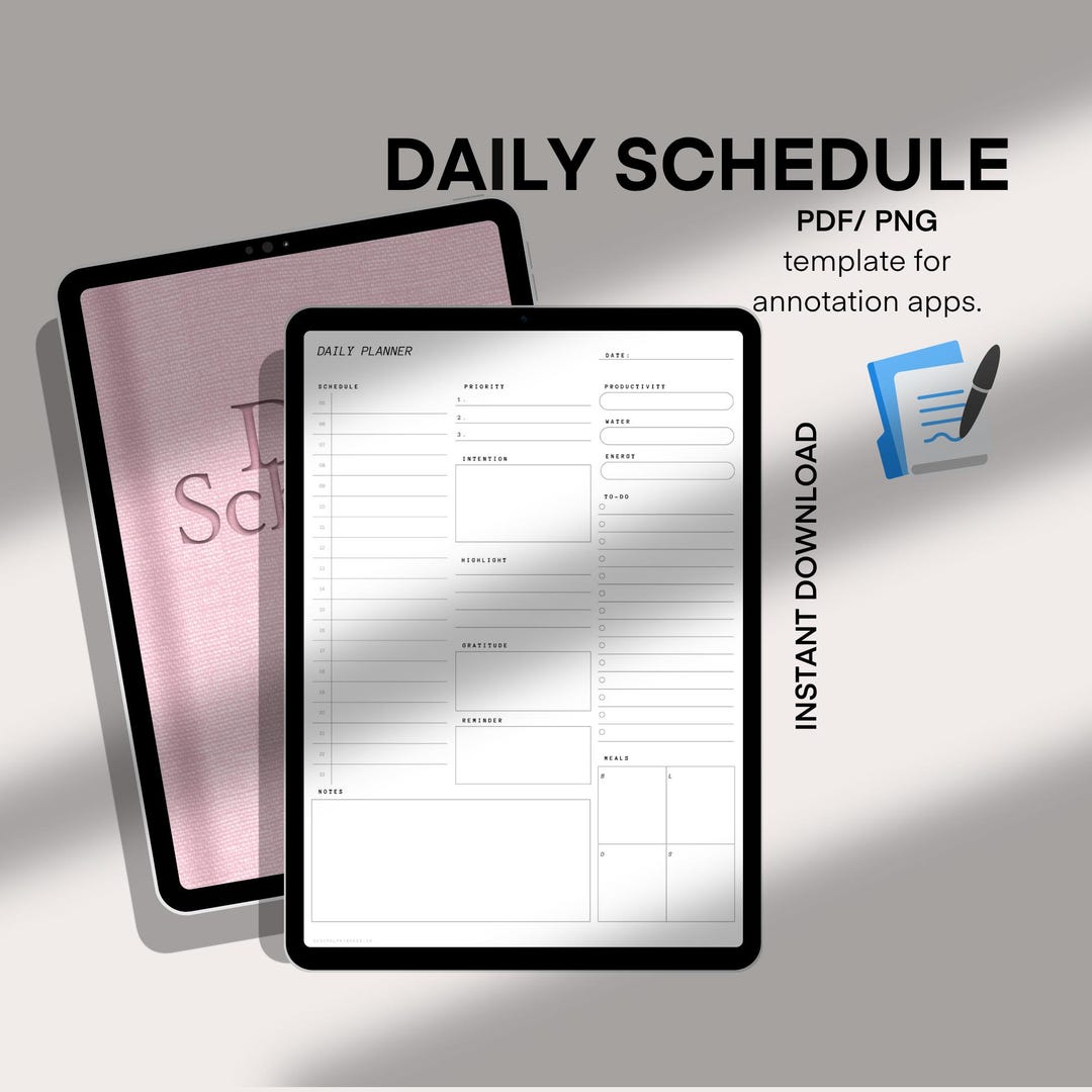 Goodnotes Daily Agenda: Schedule Planning for Those Super Busy Days! - Etsy