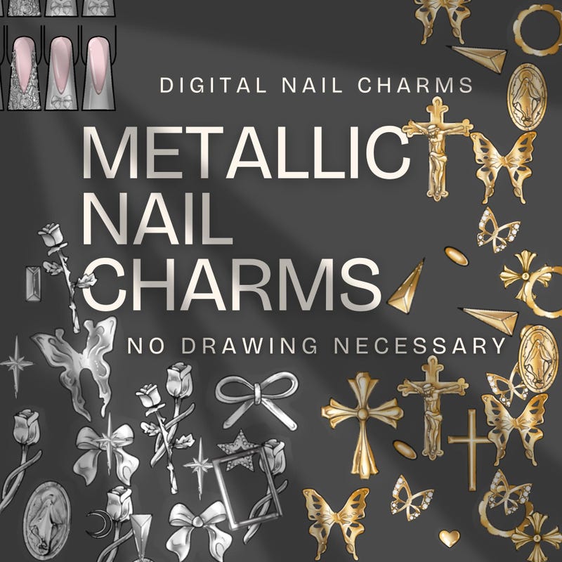 Silver Nail Art Star Charms - Etsy UK