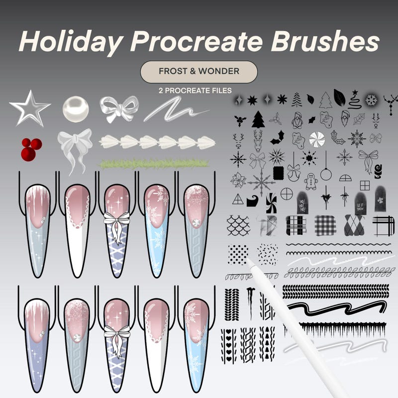 Nail Art Procreate Stamps - Etsy