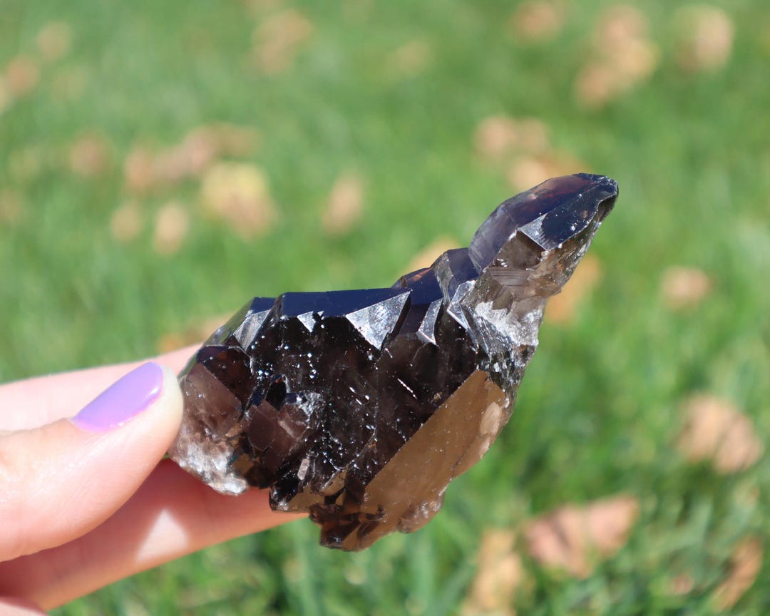 Unique Smoky Quartz Crystal Cluster, Natural Dark Smokey Quartz From ...