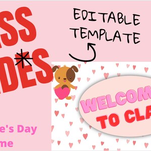 Editable Classroom Google Slides Valentines Day Theme, Classroom Slides ...
