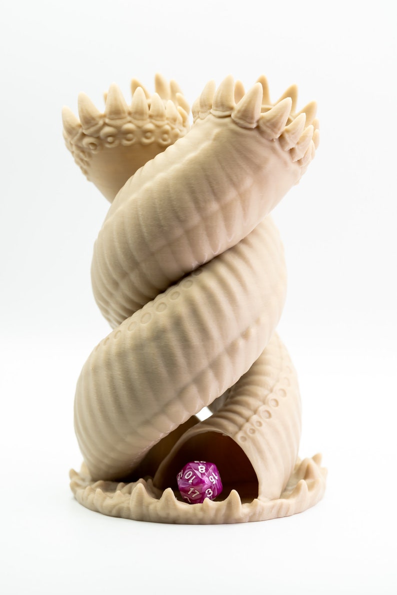 Twin Worm Monster 3D Printed Dice Tower/roller - Etsy