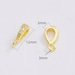 10pcs CZ Pave Open Loop Bails, 18K Real Gold Plated Bail Bead, Pinch ...
