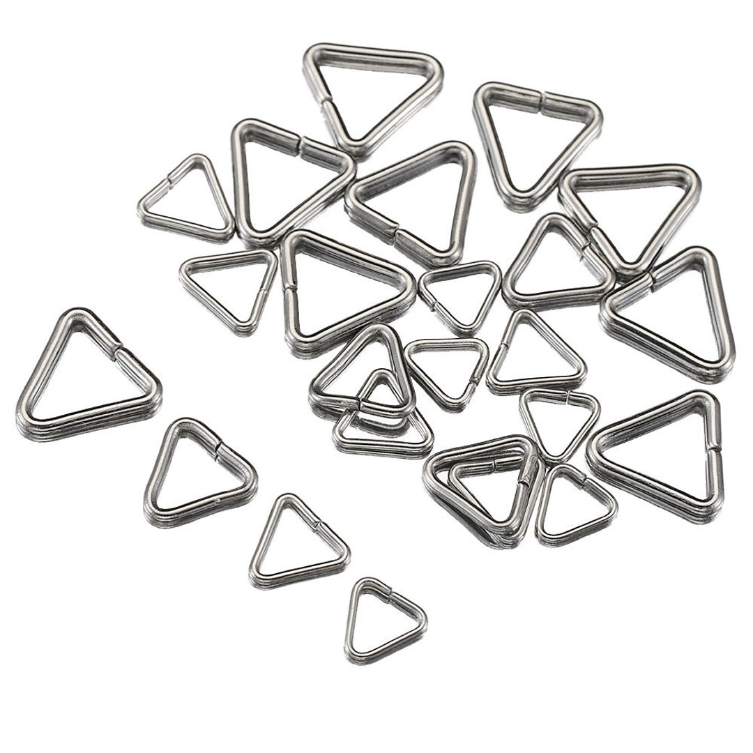100pcs 6/7/8/10mm Stainless Steel Triangle Jump Rings, Jump Rings, DIY ...