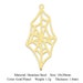 Stainless Steel Laser Cut Spider Web Pendant, Spider Web Charm, Gold ...