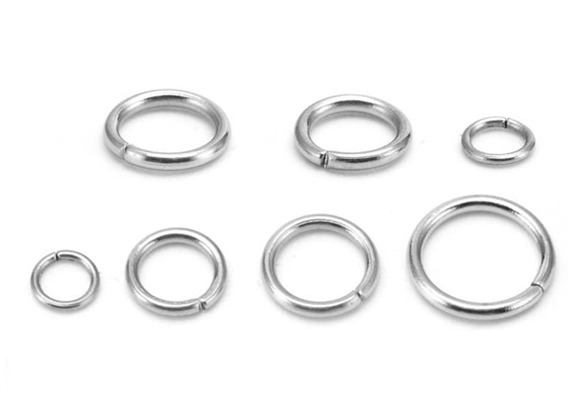 200pcs 3mm 4mm 5mm 6mm 7mm 8mm 10mm 12mm Stainless Steel Jump Rings ...