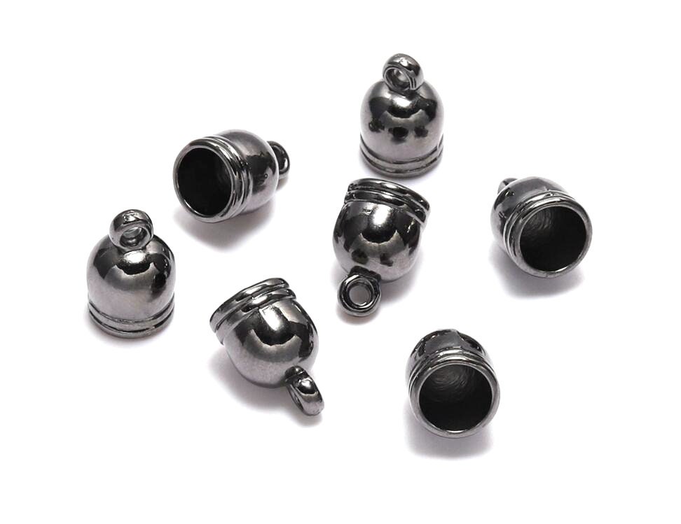 50pcs 7mm 8mm 10mm 12mm 15mm Acrylic Ribbon End Crimp Bead Caps ...