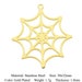 Stainless Steel Laser Cut Spider Web Pendant, Spider Web Charm, Gold ...