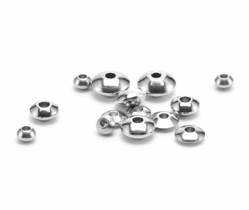 20/30/50pcs 3mm 4mm 5mm 6mm 8mm Stainless Steel Bicone Spacer Beads ...