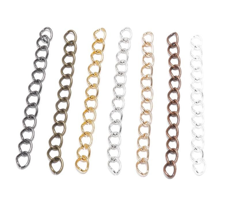 100pcs 50mm 70mm Extension Chain, Bracelet Extended Chains, Necklace ...