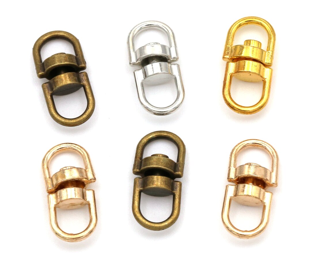 20pcs 20x9mm Rotation Clasps, Metal Clasp, Key Chain Clasp, Gold Silver ...