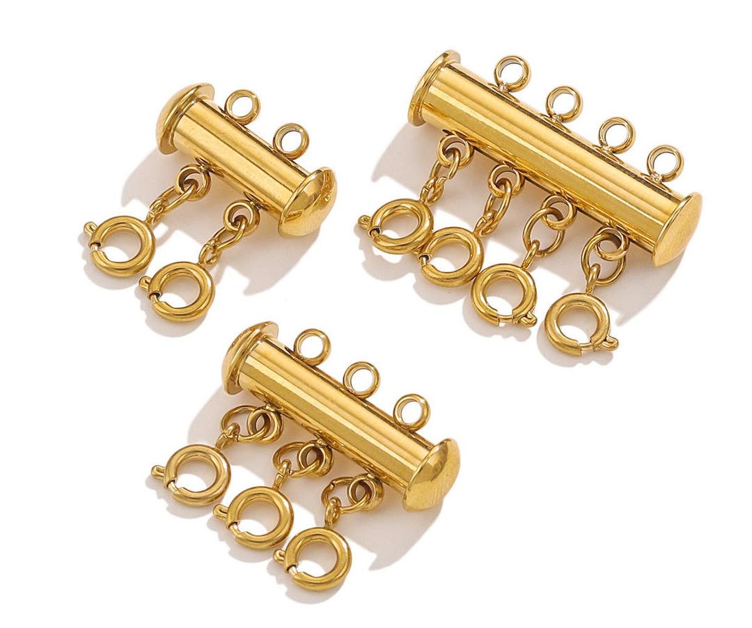 Stainless Steel Slide on End Clasp, Tube Slider End Caps, Spring Clasp ...