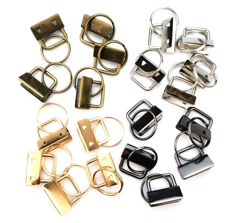 7 Colors Mixed 35pcs Key Fob Hardware With Key Rings Sets, 1 Inch (25mm ...