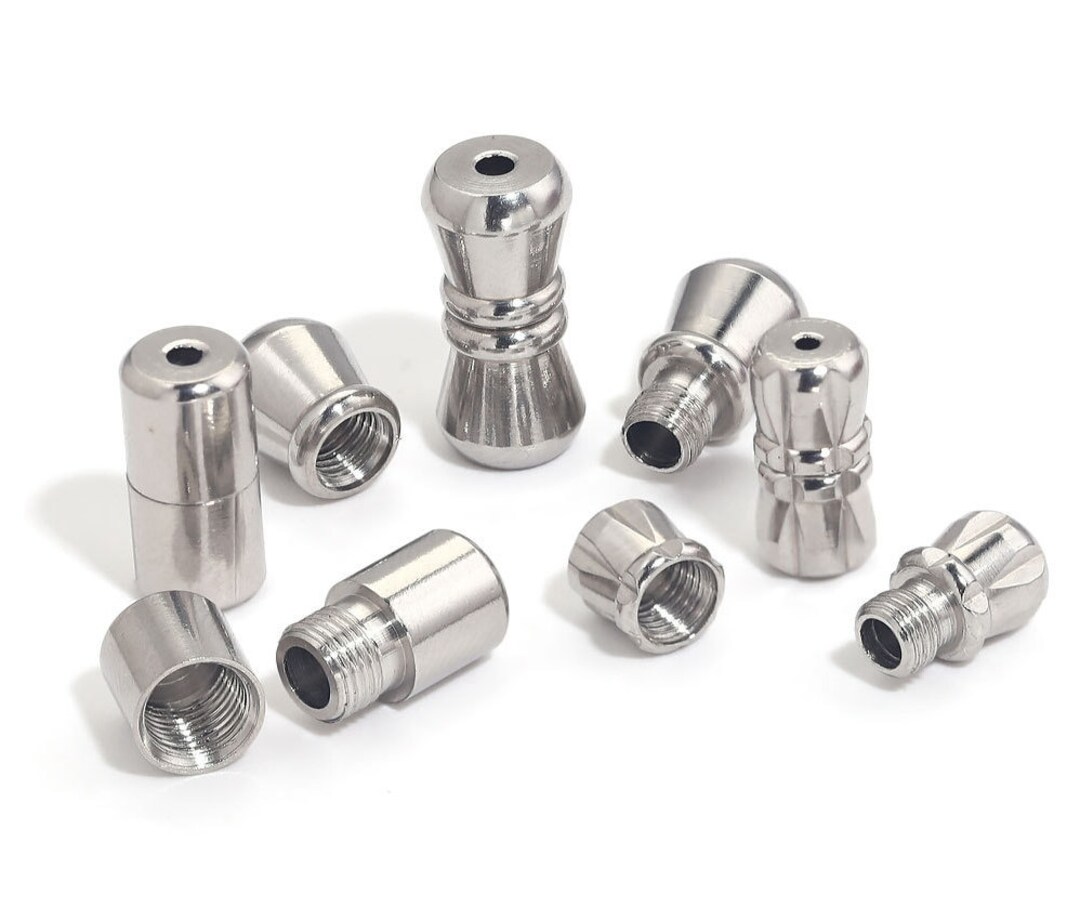 5pcs Cylindrical Fastener Buckle Clasps, Stainless Steel Bracelet ...