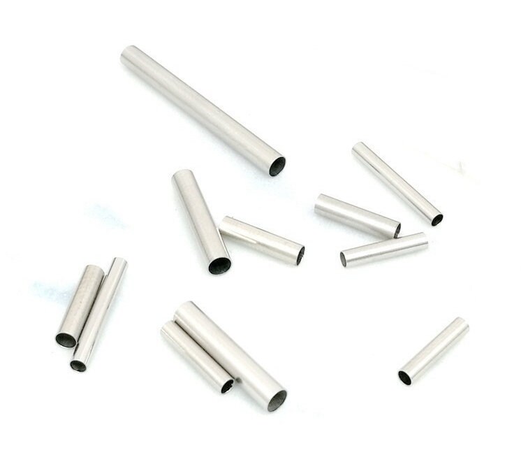100pcs 2mm 3mm Stainless Steel Round Tube, Earring Tube Bead, Tube ...