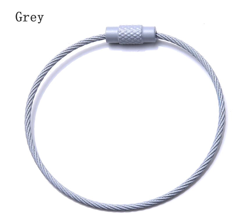 10pcs Wire Key Ring, 50mm Stainless Steel Wire Rope Key Chain, Round ...