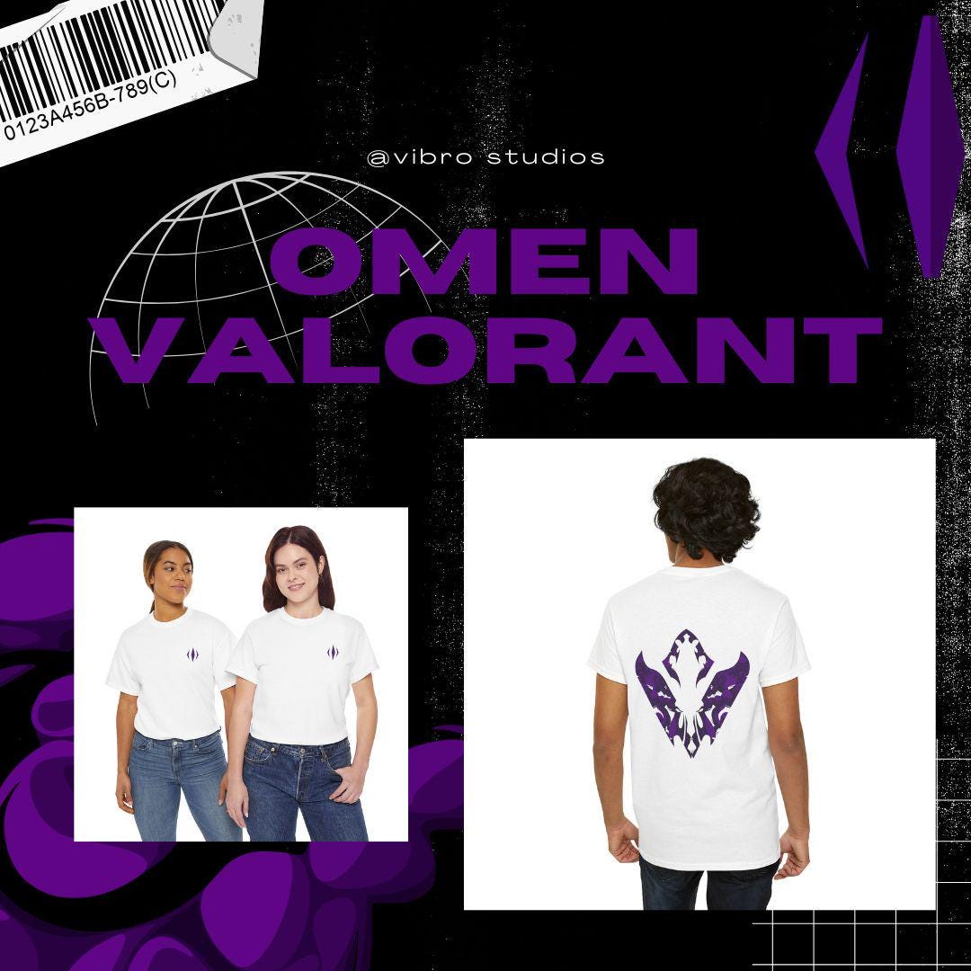 Omen Valorant T-shirt - Unisex Controller Agent Gaming Apparel, Esports ...