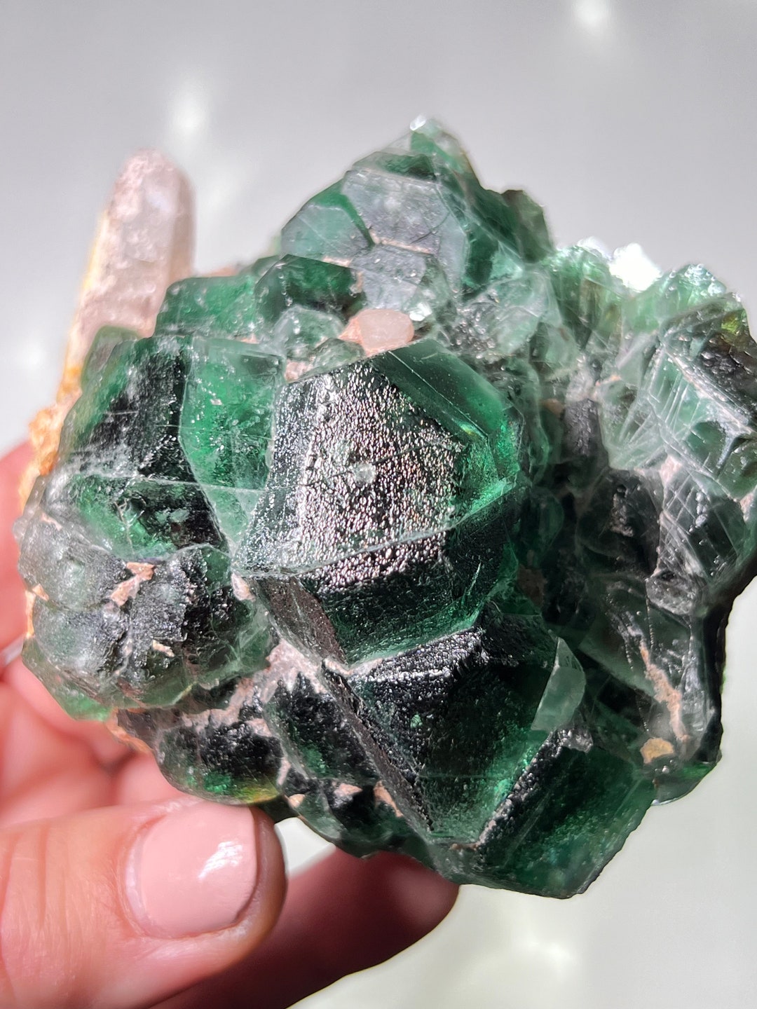 Namibia Green Fluorite Quartz Antenna EPIC Self Standing Erongo Region ...