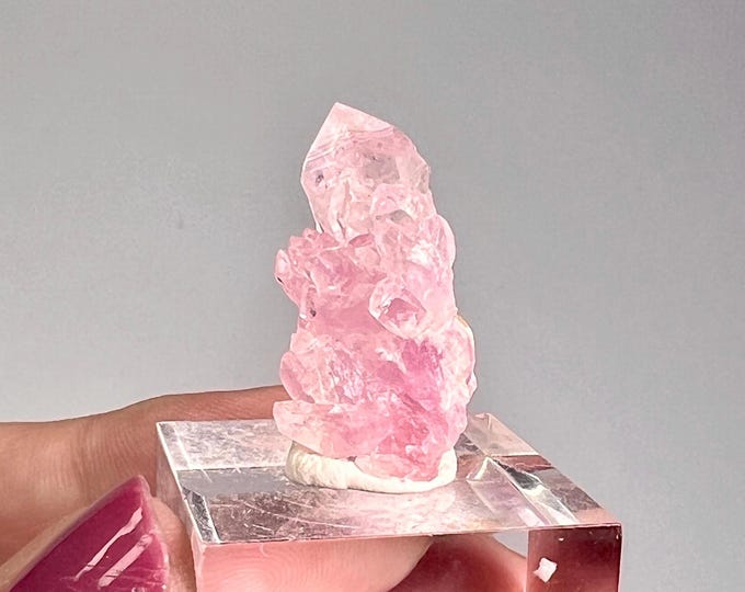 Brazil Pink Crystalized Quartz Elestial Master | MINI | Saturated Canga ...