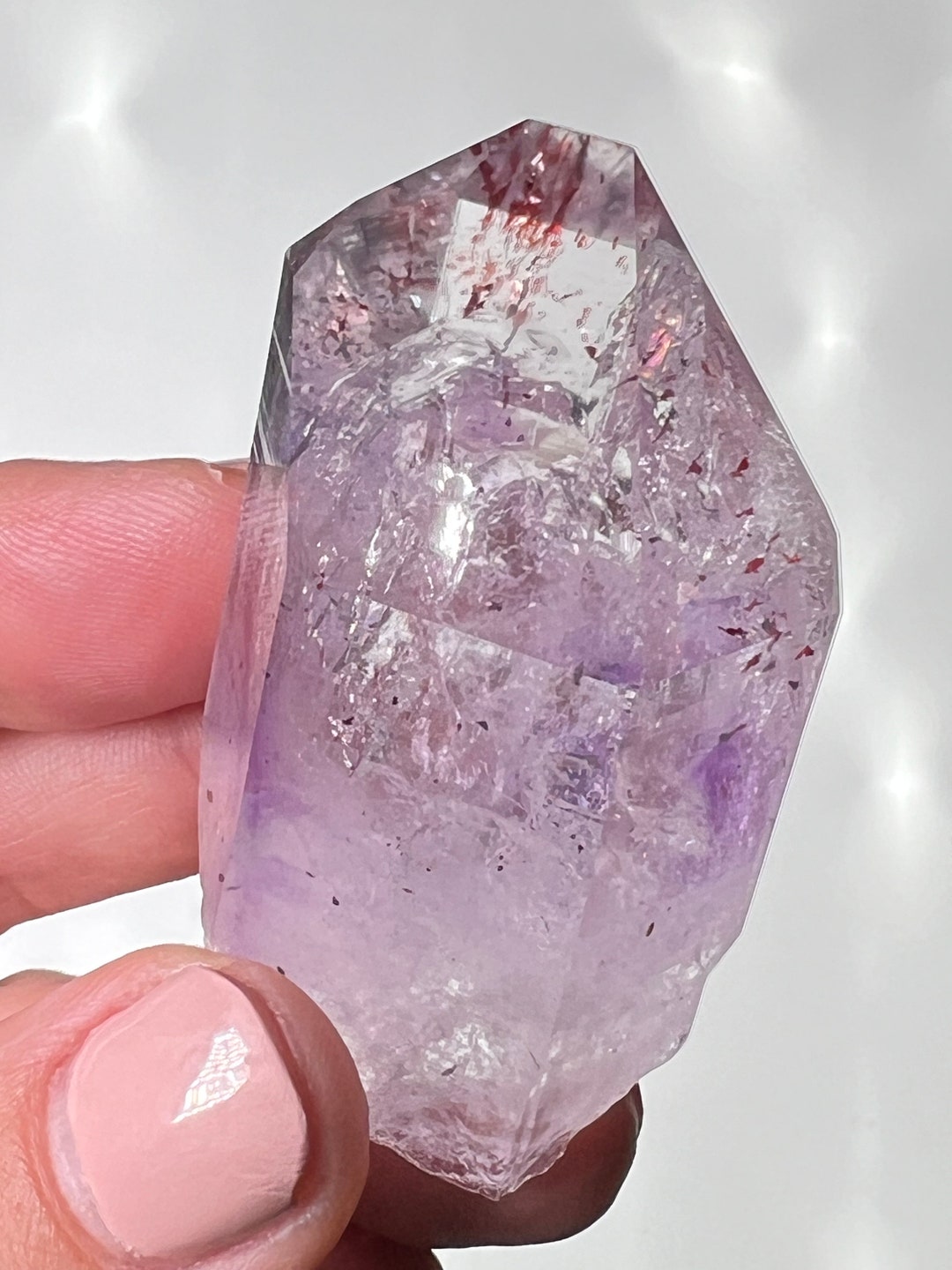 Namibia Amethyst Chisel Tip Master Amazing Harlequin Crown Rainbows Self Standing Goboboseb ...