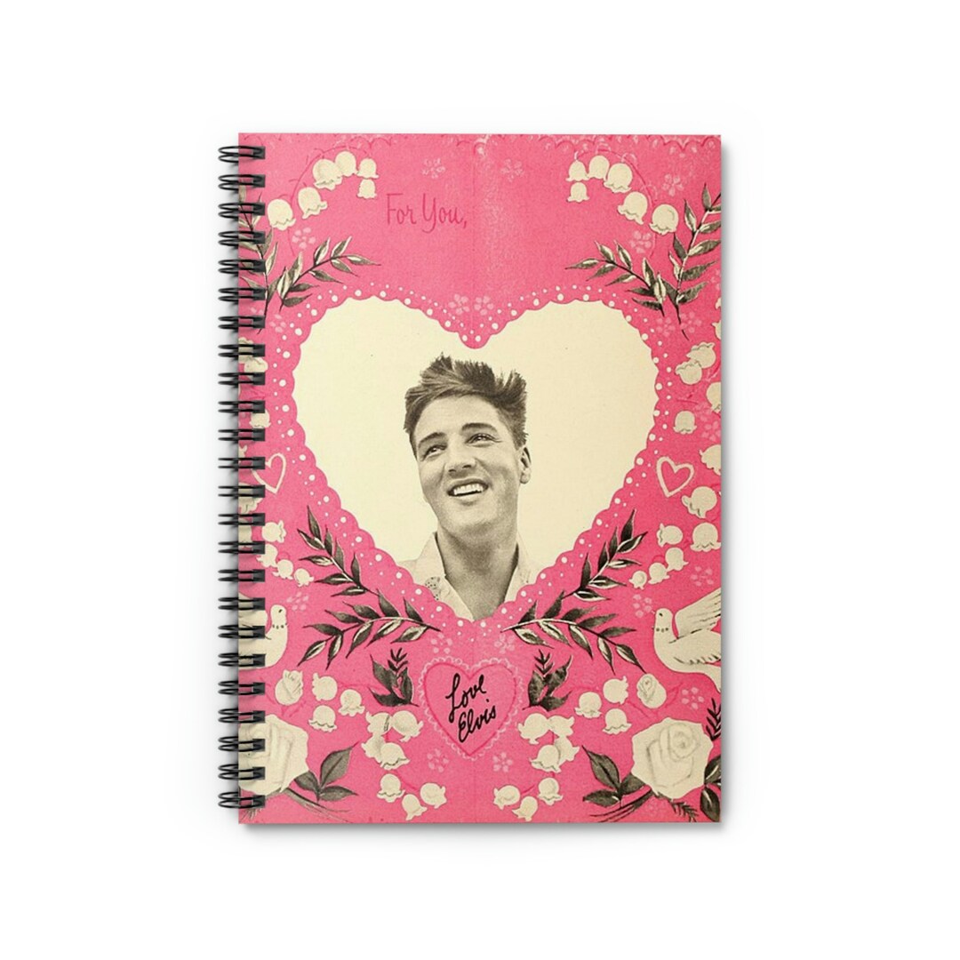 Love, Elvis Spiral Notebook - Ruled Line - Gift for Him/her, Christmas ...