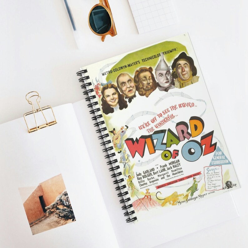 The Wizard of Oz Movie Poster Spiral Notebook Ruled Line - Etsy