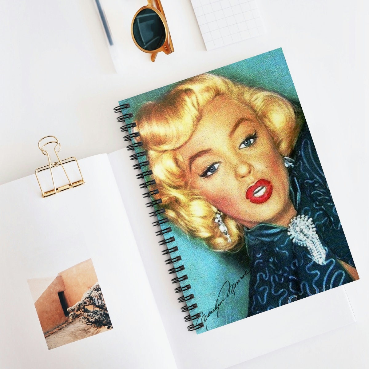 Marilyn Monroe Selfie Spiral Notebook Ruled Line Gift for Him/her ...