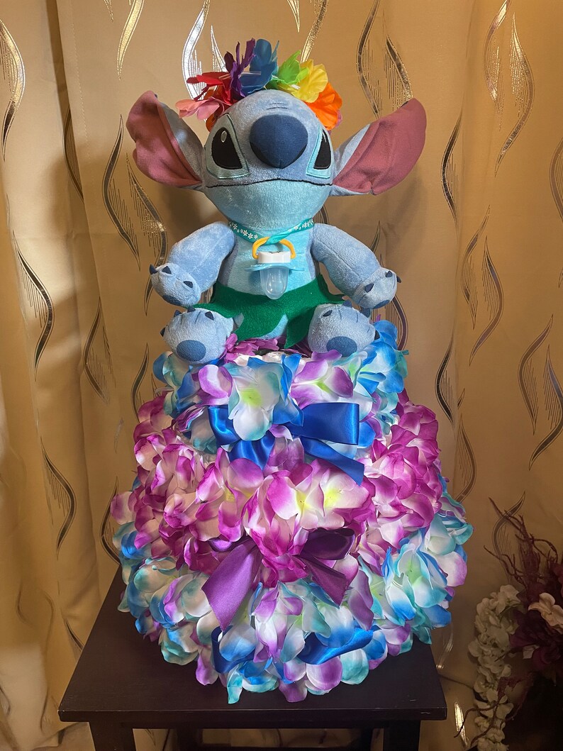 Stitch Diaper Cake Baby Shower Lilo and Stitch Blue & - Etsy