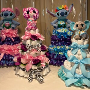 Stitch Diaper Cake Baby Shower Lilo and Stitch Blue & - Etsy