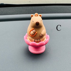 Cute Capybara Bath Car Ornament, Cute Shake Capybara Car Dashboard ...