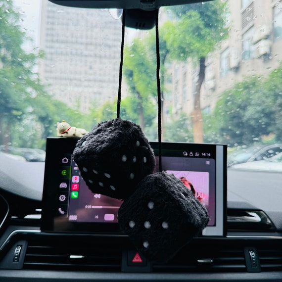 Fluffy Dice for Car Rearview Mirror Hanging Cute Car Pendant Colorful Fuzzy Dice Car Mirror Hanging Car Hanging Decor Car Hanging Gifts Etsy Australia