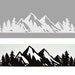 Vinyl Mountain and Trees Sticker, Waterproof Emblem Graphic Decal ...