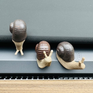 Kawaii Ceramic Snail Car Ornament, Cute Snail Car Decoration, Car ...