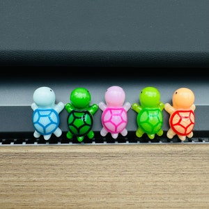 5PCS Cartoon Mini Turtle Ornament Figurine, Cute Colorful Turtle Car ...