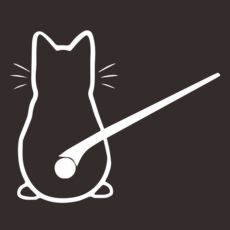Cat Window Wiper Tail Sticker, Rear Windshild Decoration, Cartoon Line ...