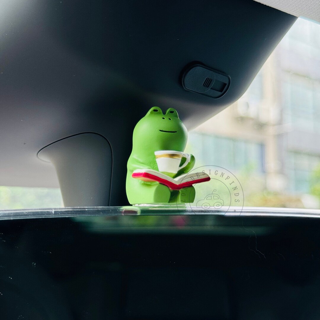 Cartoon Frog Car Dashboard Decor, Lovely Frog Figurine, Women Car ...