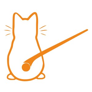 Cat Window Wiper Tail Sticker, Rear Windshild Decoration, Cartoon Line ...