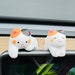 Cartoon Cat Car Review Mirror Decor, Cute Cat Figurine, Kawaii Car ...