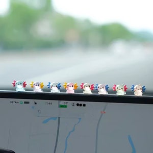 7pcs Cartoon Dragon Animals Car Decor, Cute Car Review Mirror Decor ...